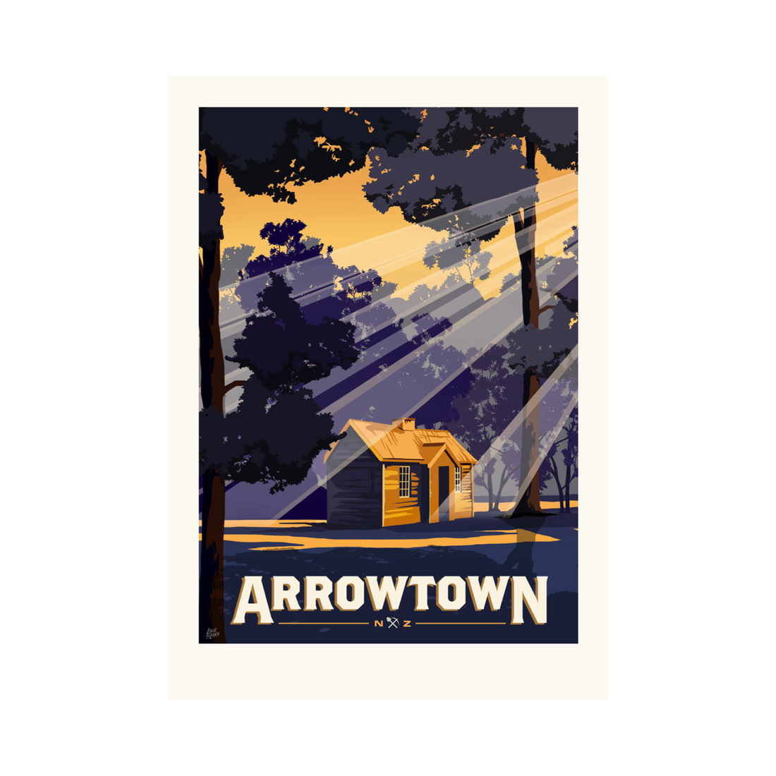 Arrowtown New Zealand Art Print – The Old Schoolhouse NZ